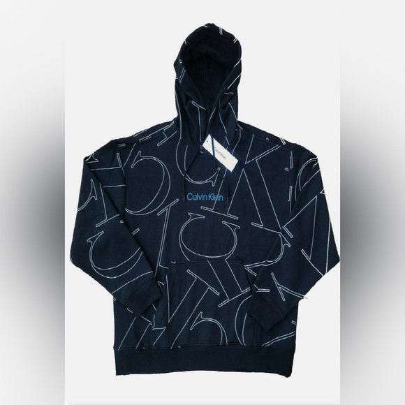 Calvin Klein | Sweaters | Calvin Klein Mens Long Sleeve Front Logo And ...